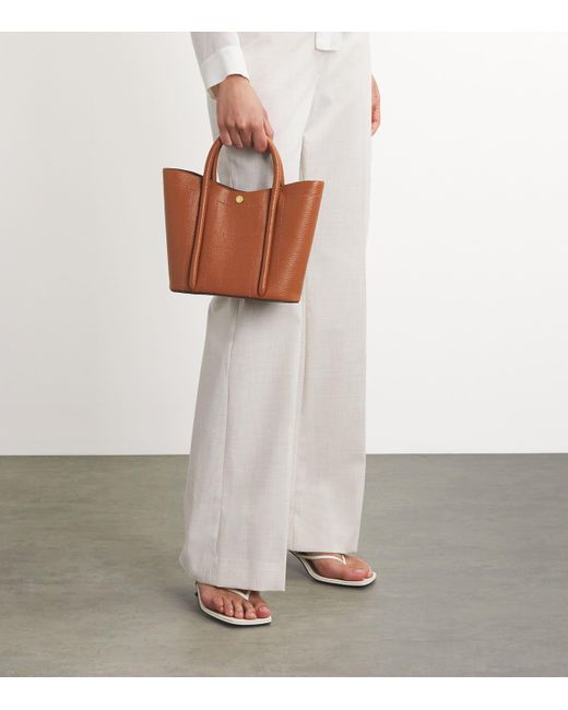 Harrods Leather Rope Tote Bag in Brown | Lyst