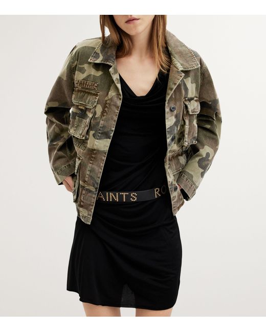 AllSaints Camouflage Elm Jacket in Green | Lyst