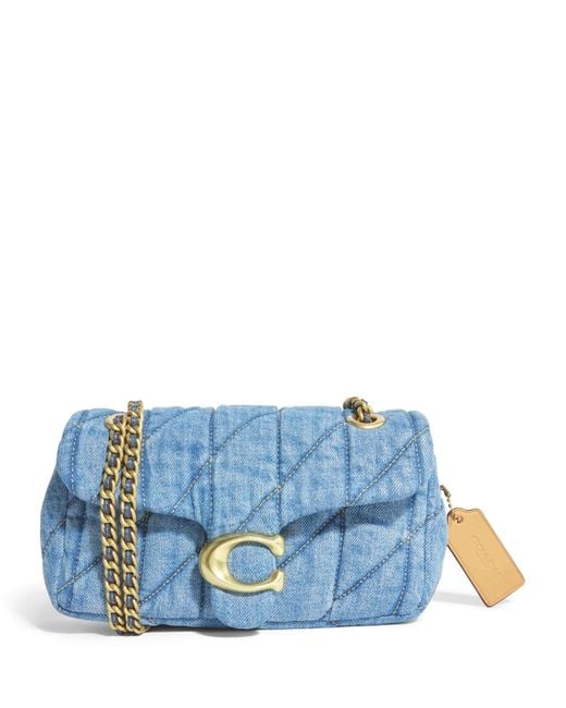 COACH Quilted Denim Tabby 20 Shoulder Bag in Blue | Lyst