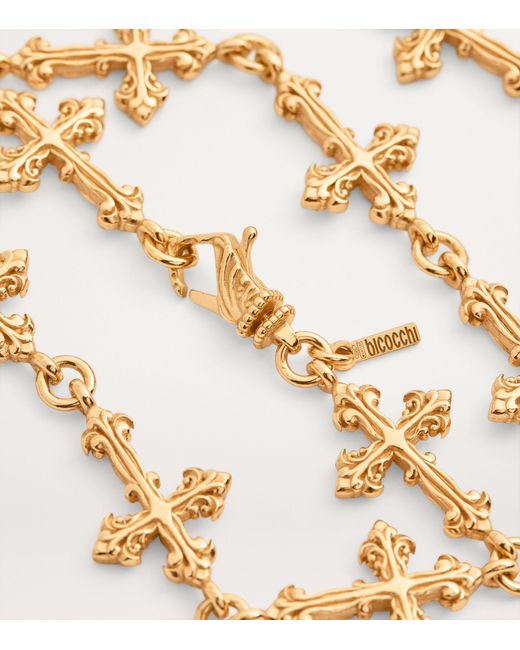 Emanuele Bicocchi Gold-plated Avelli Cross Necklace in Metallic for Men ...