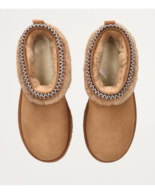 UGG Suede Classic Ultra Mini Flatform Boots 30 in Brown | Lyst
