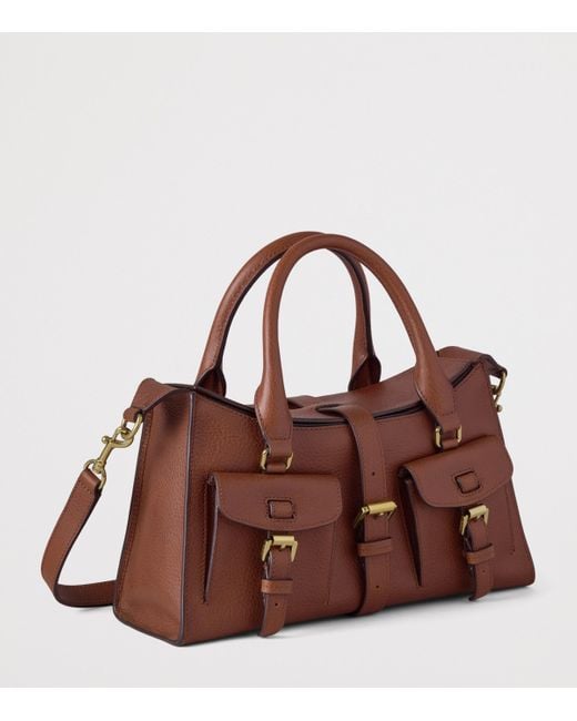 Mulberry Small Leather Roxanne Top-Handle Bag in Brown | Lyst UK