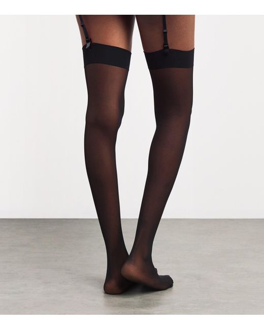 Wolford Matte Individual 10 Stockings in White | Lyst