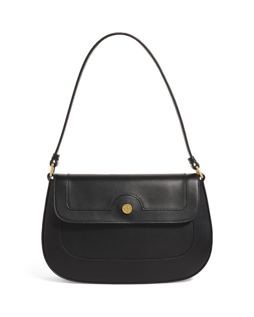 Harrods Leather Shoulder Bag in Black | Lyst