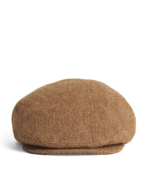 Polo Ralph Lauren Wool Flat Cap in Brown for Men | Lyst