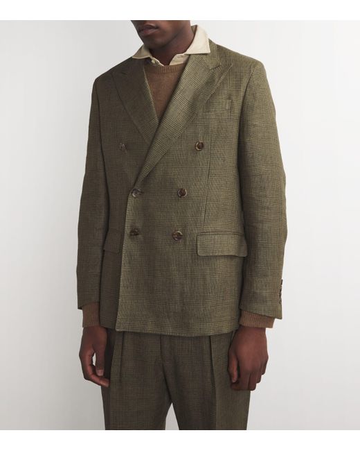 Polo Ralph Lauren Silk-Linen Glen 2-Piece Suit in Green for Men | Lyst