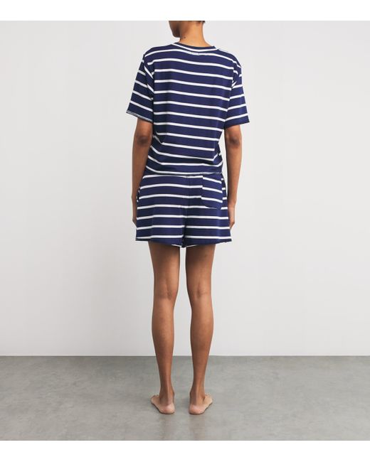 Polo Ralph Lauren Stripe Pyjama Set in Blue | Lyst