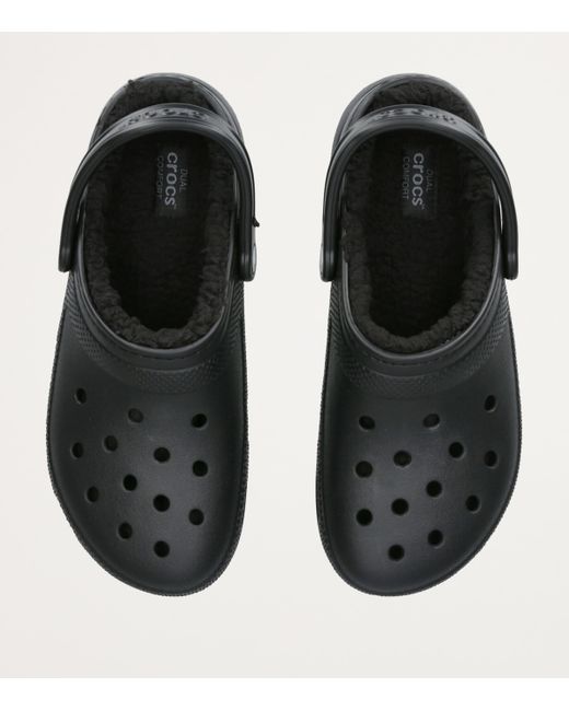 Crocs™ Classic Lined Clogs in Black for Men | Lyst