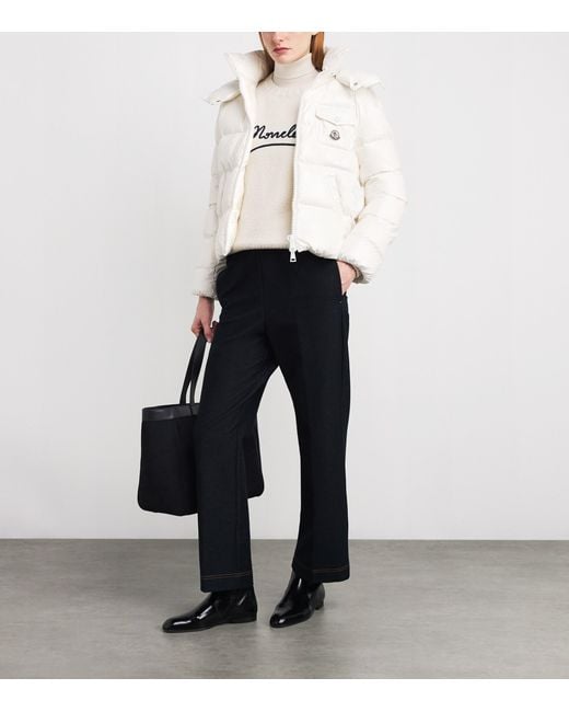 Moncler Down Andro Puffer Jacket in White | Lyst UK