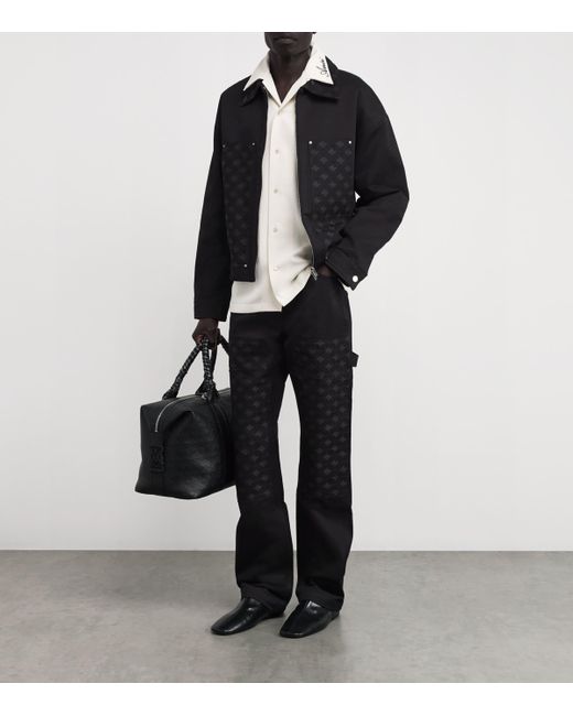 Amiri Cotton-Virgin Wool Monogram Work Jacket in Black for Men | Lyst