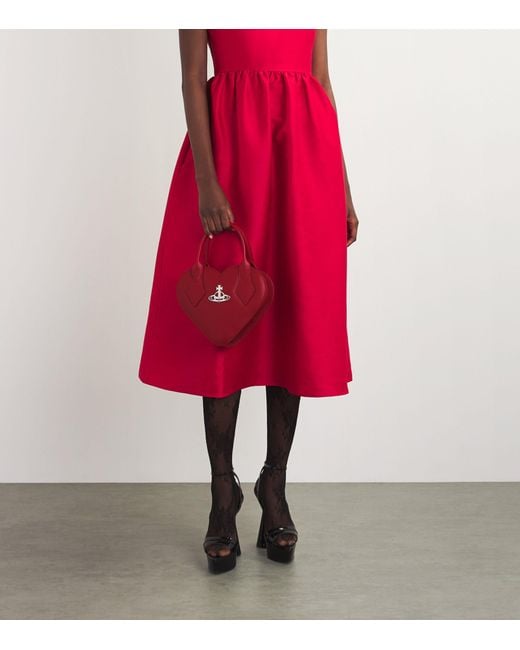 Vivienne Westwood Leather Josephine Heart Bag in Red | Lyst