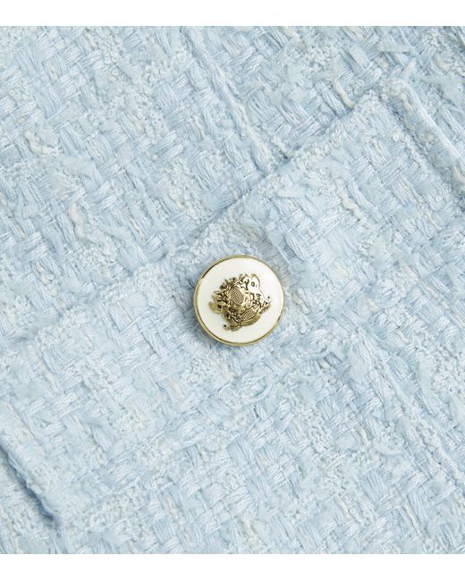 Sandro Tweed Mini Dress in Blue | Lyst