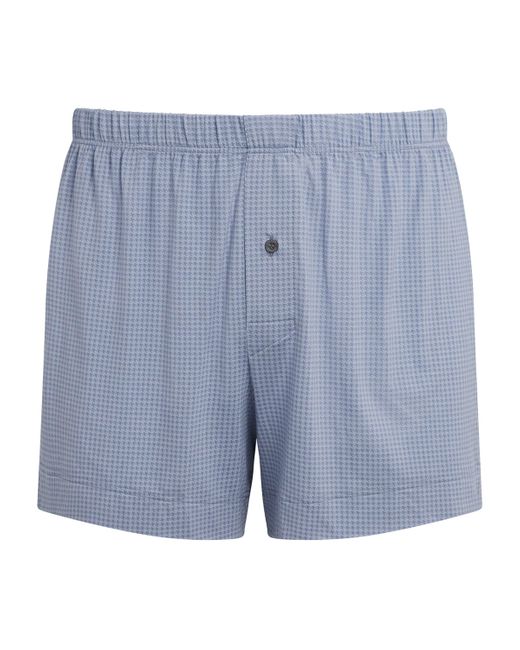 Zimmerli of Switzerland 700 Pureness Traditional Boxers in Blue for Men ...