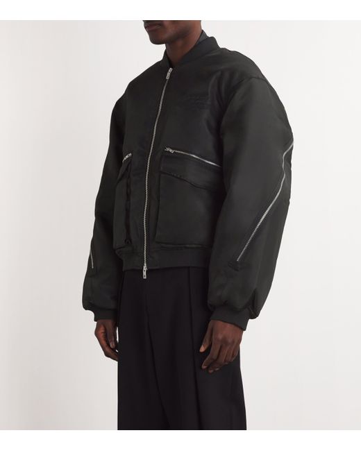 Represent Expandable Padded Bomber Jacket in Black for Men | Lyst