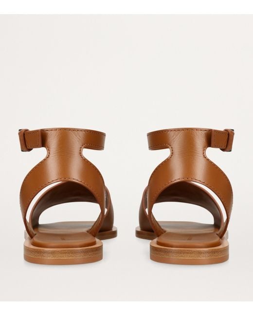 Givenchy Leather 4G Liquid Sandals in Brown | Lyst