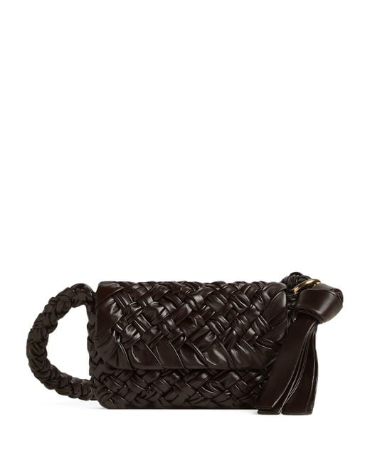 Bottega Veneta Small Leather Kalimero Città Shoulder Bag in Black | Lyst UK