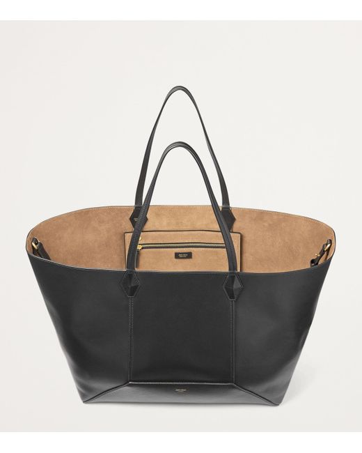 Jimmy Choo Diamond Large Leather Tote Bag in Black | Lyst