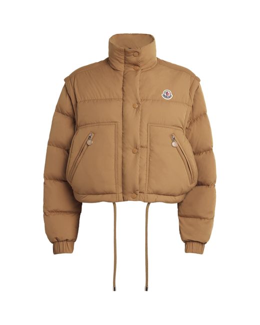 Moncler 2-In-1 Selle Puffer Jacket in Natural | Lyst