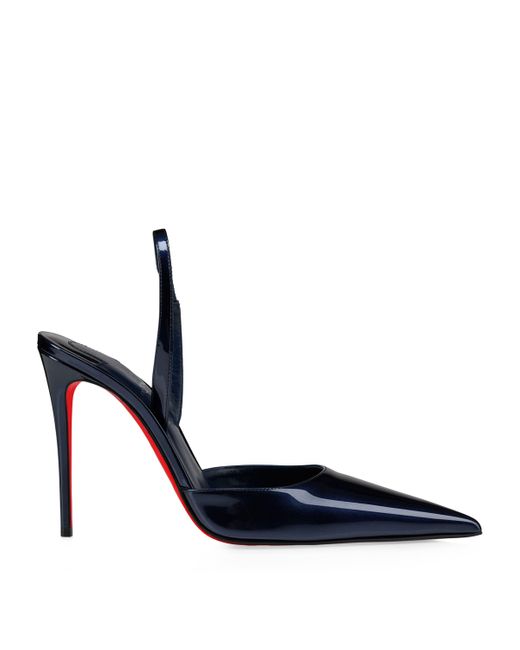 Christian Louboutin Kate Max Sling Patent Leather Pumps 100 in Blue ...