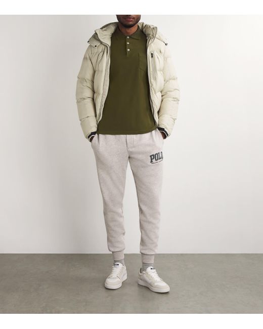 Polo Ralph Lauren Suede Long-Sleeve Polo Shirt in Green for Men | Lyst