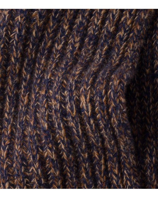 Prada Wool-Cashmere Logo Scarf in Brown for Men | Lyst UK