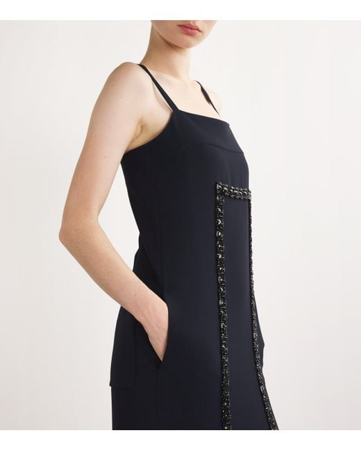Max Mara Embellished Maxi Dress in Blue | Lyst