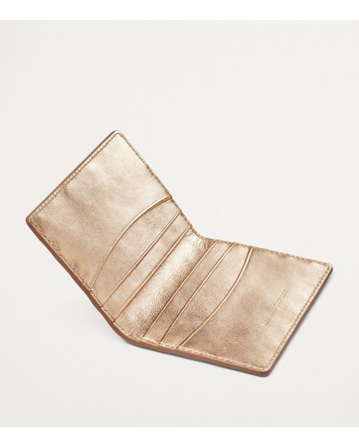 Aspinal of London Leather Double Fold Card Holder in Natural | Lyst