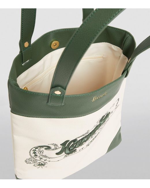 Harrods Embroidered Logo Tote Bag | Lyst