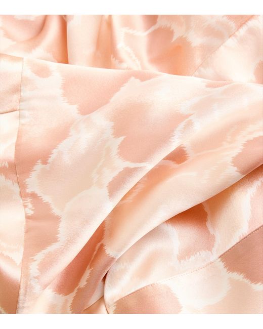 Olivia Von Halle Silk Mimi Icarus Cloud Robe in Pink | Lyst