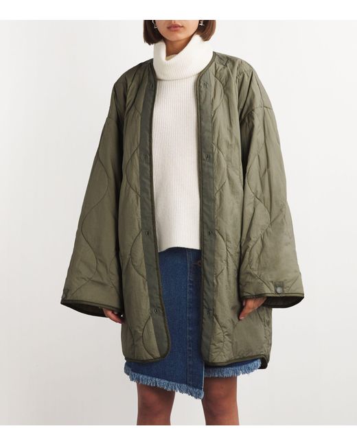 Weekend by Maxmara Water-Repellent Reversible Jacket in Green | Lyst