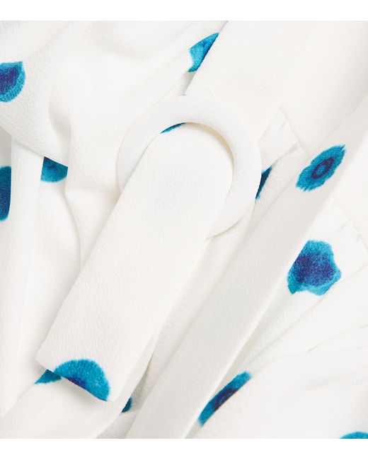 Edeline Lee Georgette Olivier Midi Dress in White | Lyst UK