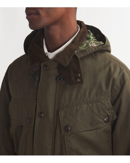 Polo Ralph Lauren Antique Waxed Overcoat in Green for Men | Lyst