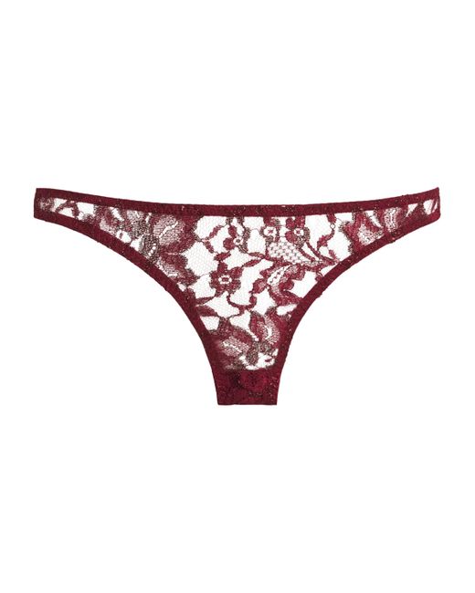 Coco De Mer Lace Naraya Brazilian Briefs in Red | Lyst UK