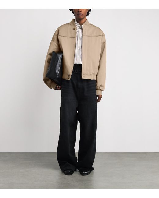 Willy Chavarria Gas Station Bomber Jacket in Natural for Men | Lyst