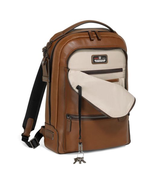 Tumi Harrison Leather Backpack in Brown | Lyst