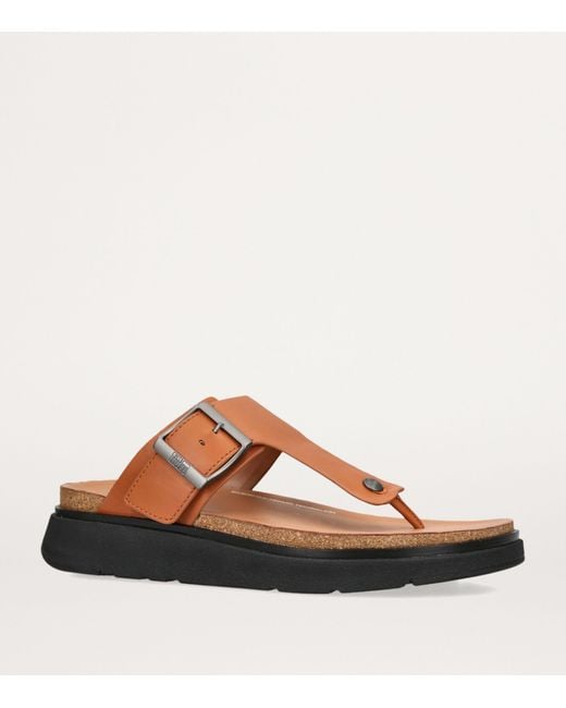 Fitflop Leather Gen-ff Toe-post Sandals in Brown for Men | Lyst