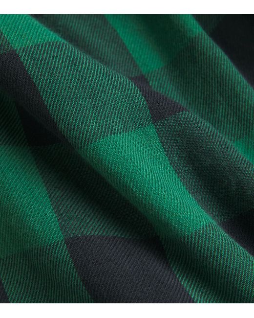 Polo Ralph Lauren Cotton Flannel Check Overshirt in Green for Men | Lyst