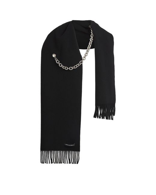 Y. Project Virgin Wool Chain Scarf in Black for Men | Lyst