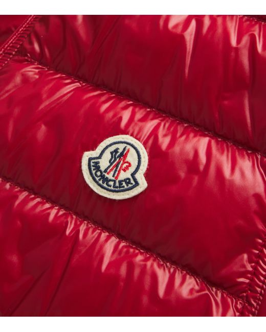 Moncler Down Gui Puffer Gilet in Red for Men | Lyst