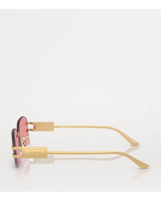 Versace Metal Sunglasses in Pink | Lyst UK