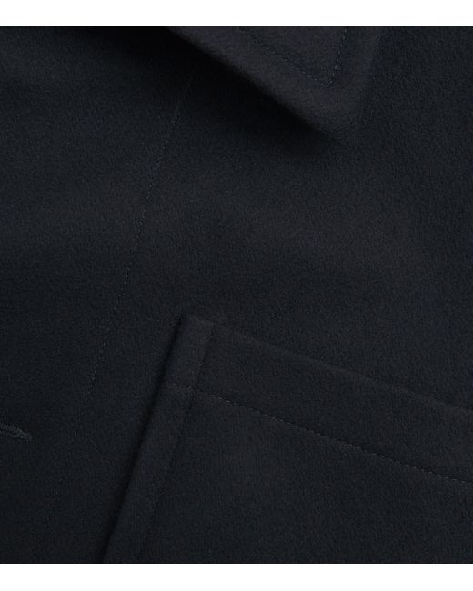 Sandro Wool-Blend Work Jacket in Blue for Men | Lyst