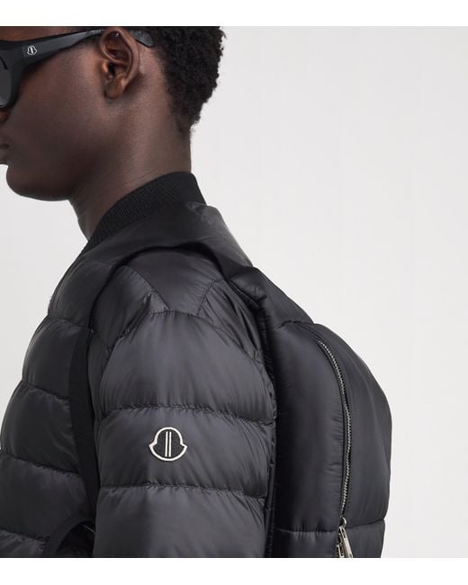 Rick Owens X Moncler Down Padded Flight Jacket in Black for Men | Lyst UK
