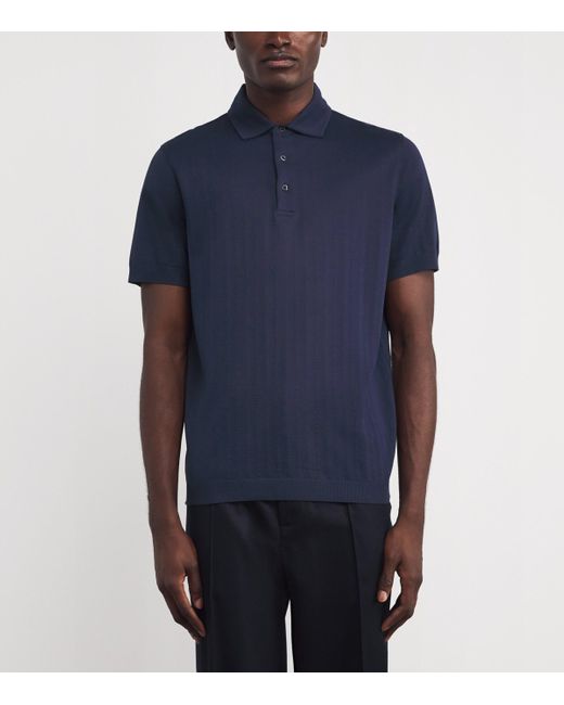 Corneliani Cotton Jersey Polo Shirt in Blue for Men | Lyst UK