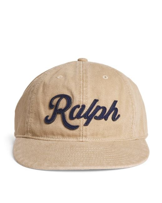 Polo Ralph Lauren Cotton Signature Cap in Natural for Men | Lyst