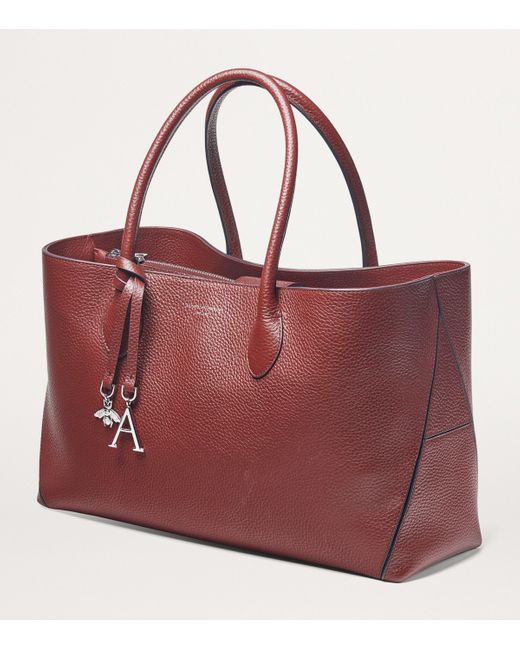 Aspinal of London Leather London Tote Bag in Red | Lyst