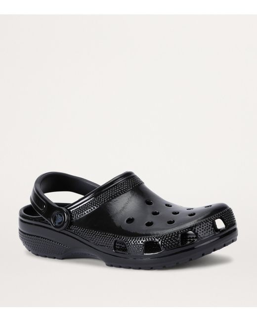 Crocs™ High-Shine Classic Clogs in Black | Lyst