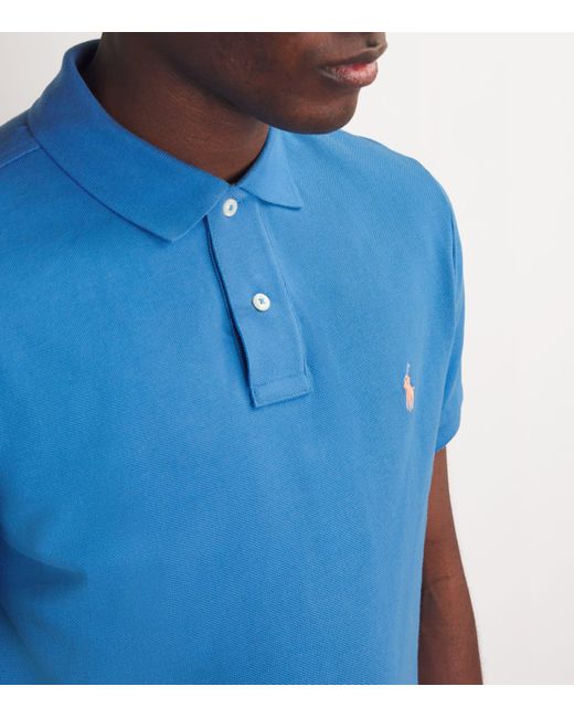 Polo Ralph Lauren Custom Slim-Fit Polo Shirt in Blue for Men | Lyst