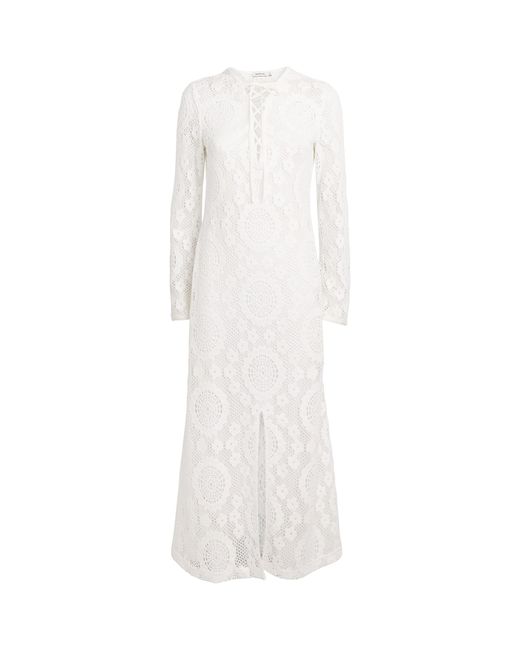 Jonathan Simkhai Crochet Hawthorne Midi Dress in White | Lyst UK