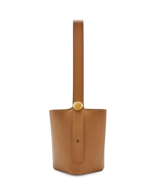 Loewe Medium Pebble-Calfskin Bucket Bag in Brown | Lyst
