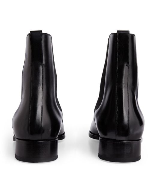Tom Ford Patent Leather Chelsea Boots in Black for Men | Lyst